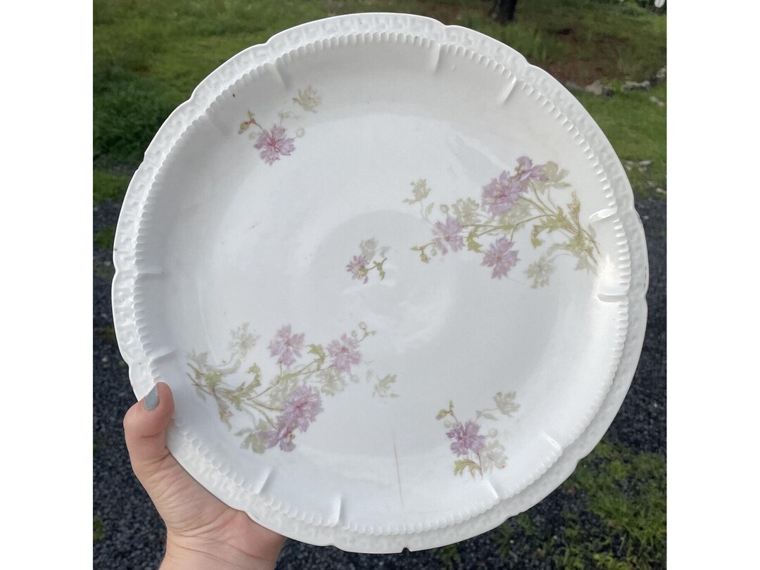 Antique Zeh Scherzer Bavaria Porcelain 1899-1910 Platter Charger Tray ...