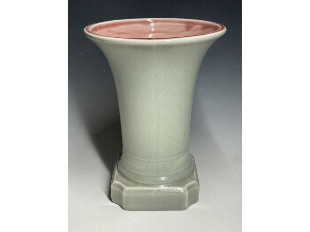 Vintage Two Tone Art Deco - Mid-century Modern Art Pottery Vase - Etsy