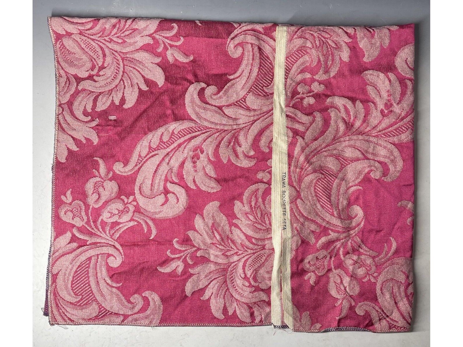 Cerise PINK Mid-century Modern Angera Damask Silk Rayon Scalamandre ...