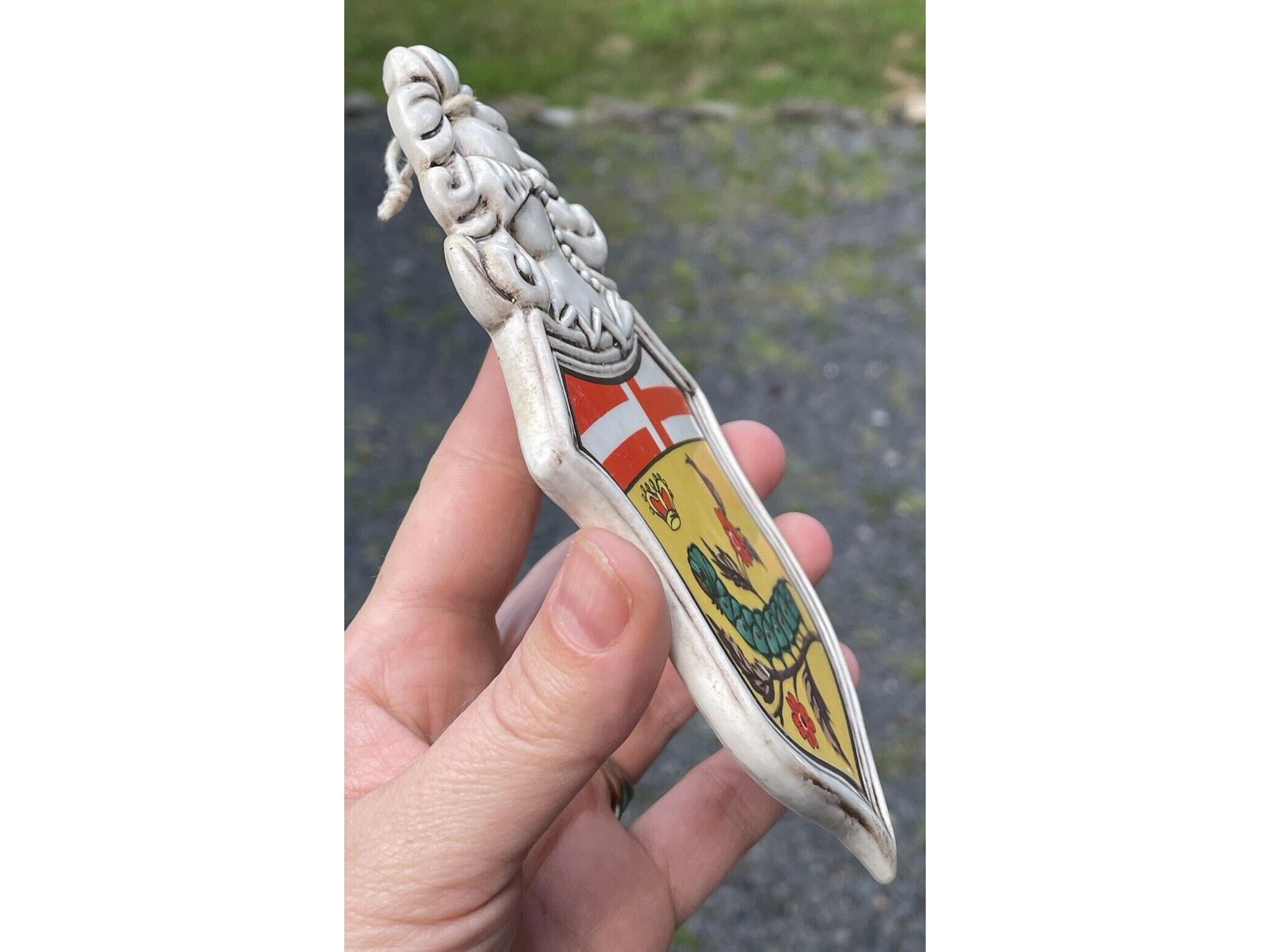 Vintage Catepillar Insect Shield Crest Wall Plaque Italy Heraldic ...
