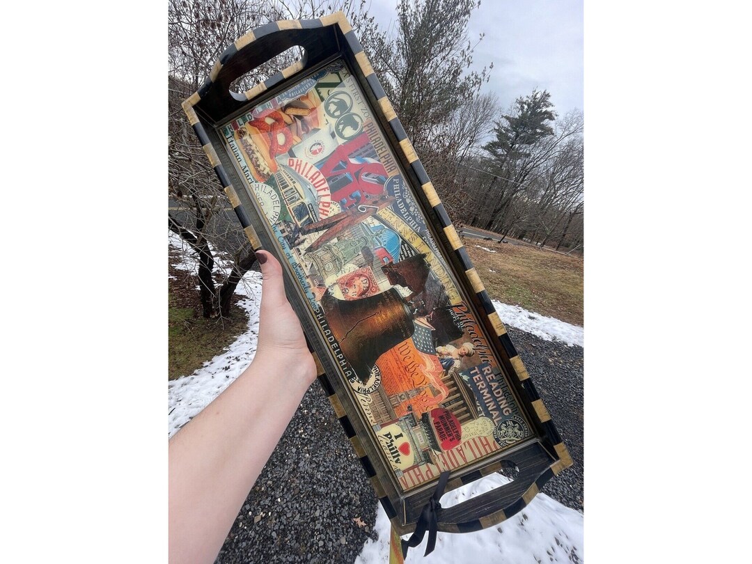 Vintage Annie Modica Philadelphia Handcrafted Tray Artist Design ...