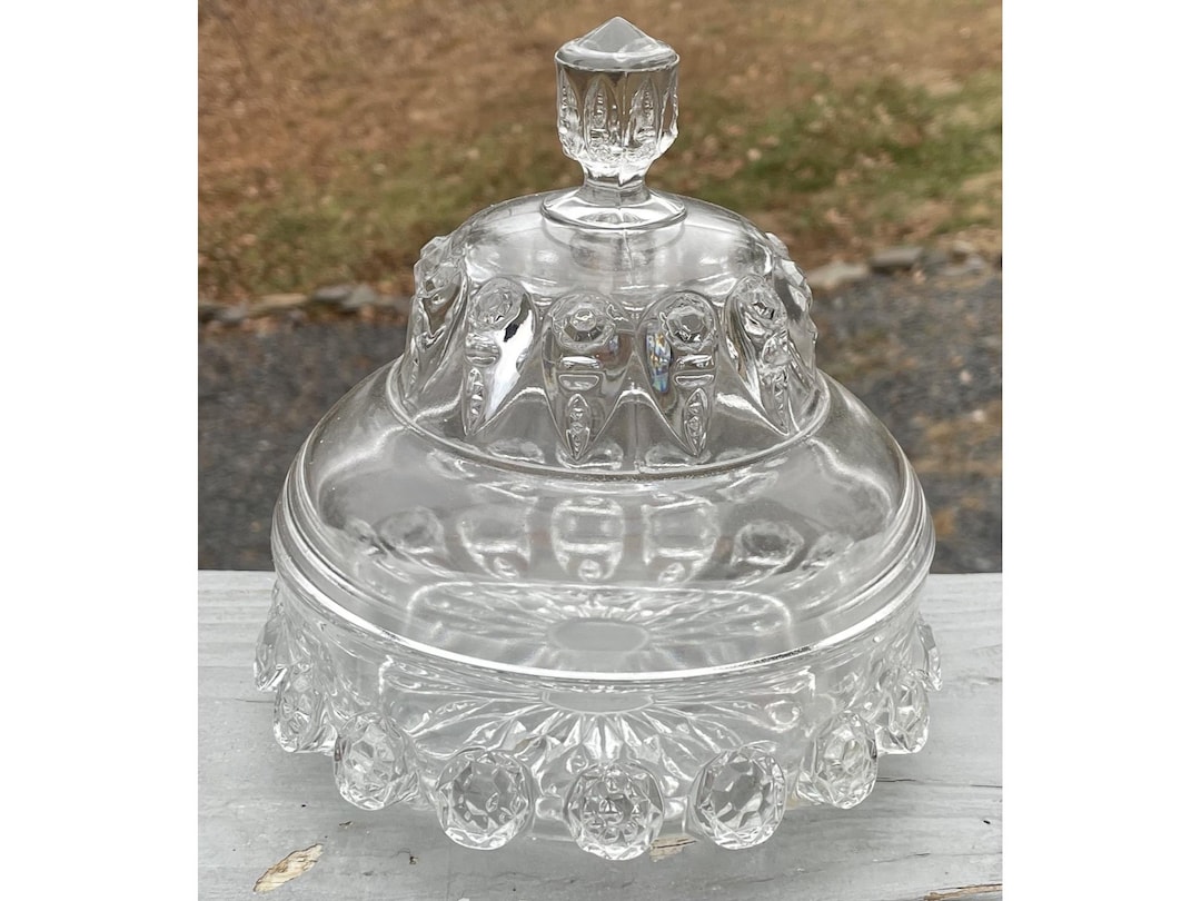 Antique Victorian "torpedo" EAPG Glass Butter Cloche Dome Lidded Dish C ...