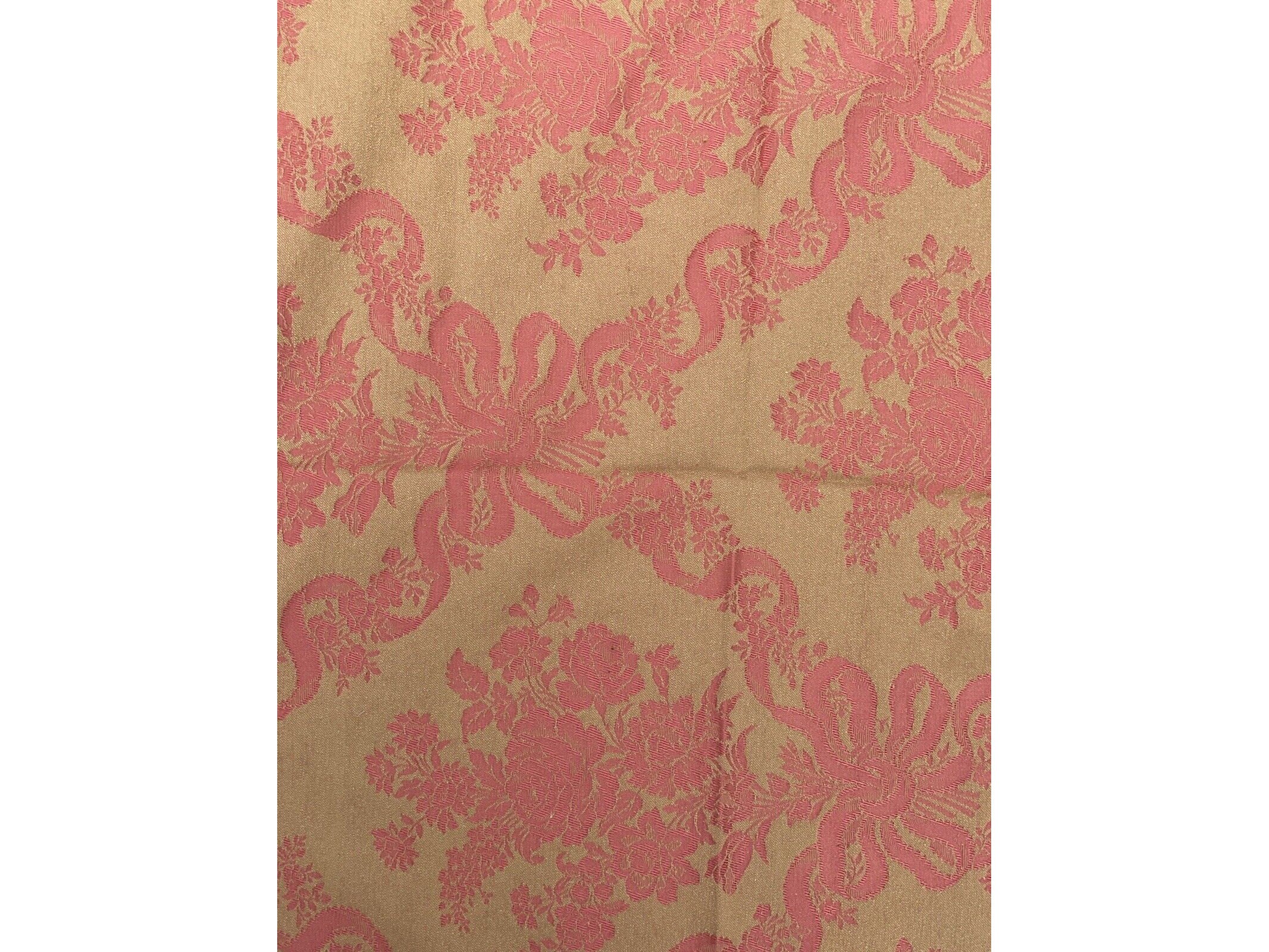 ROSE PINK Mid-century Modern Miramar Damask 100% Silk Scalamandre Silks ...