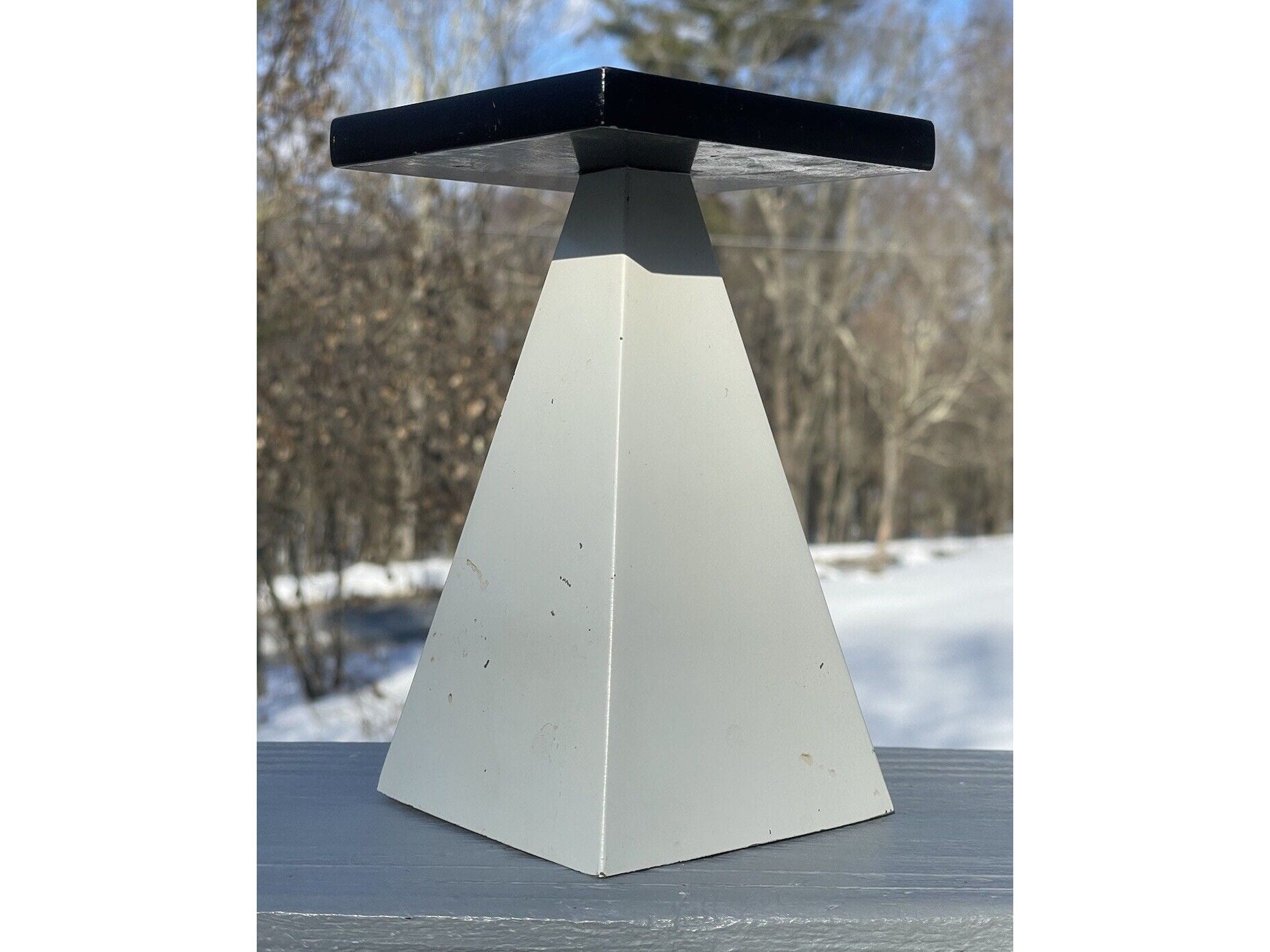 Antique Vintage Mid-century Modern Art Deco Black White Steel Stand ...