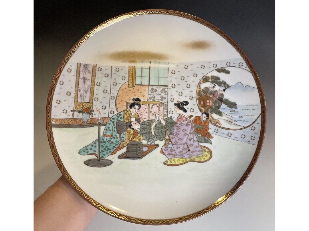 FINE 10 1/4" Meiji - Taisho Early 20th C. Japanese Porcelain Charger Wall Plate - Etsy