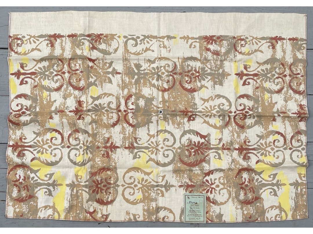 Mid-century Modern Scalamandre Silks Sample Fabric Linen Henna Tan ...