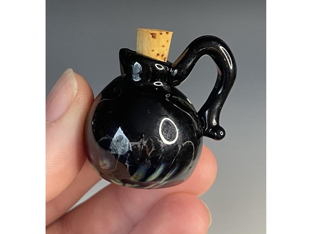 Vintage Hand-blown Iridescent Miniature Glass Jug Pitcher Dollhouse ...