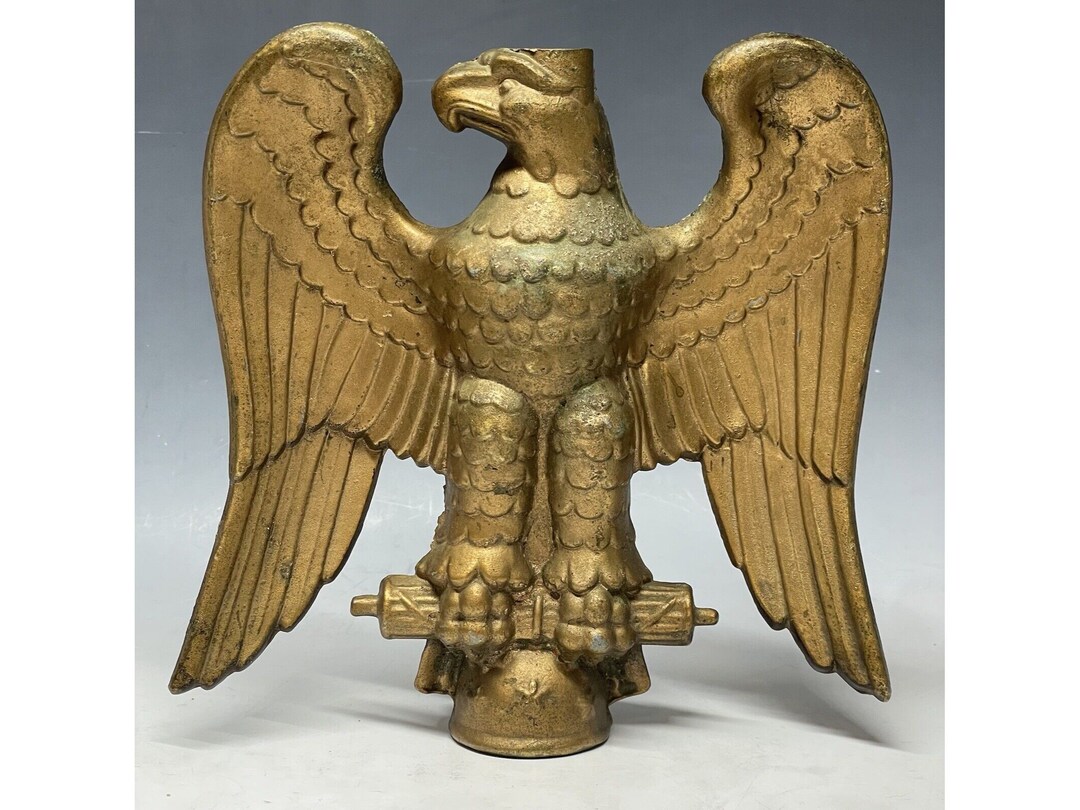 Vintage Cast Brass Eagle 'flagpole Topper' Lamp Base Parts USA ...