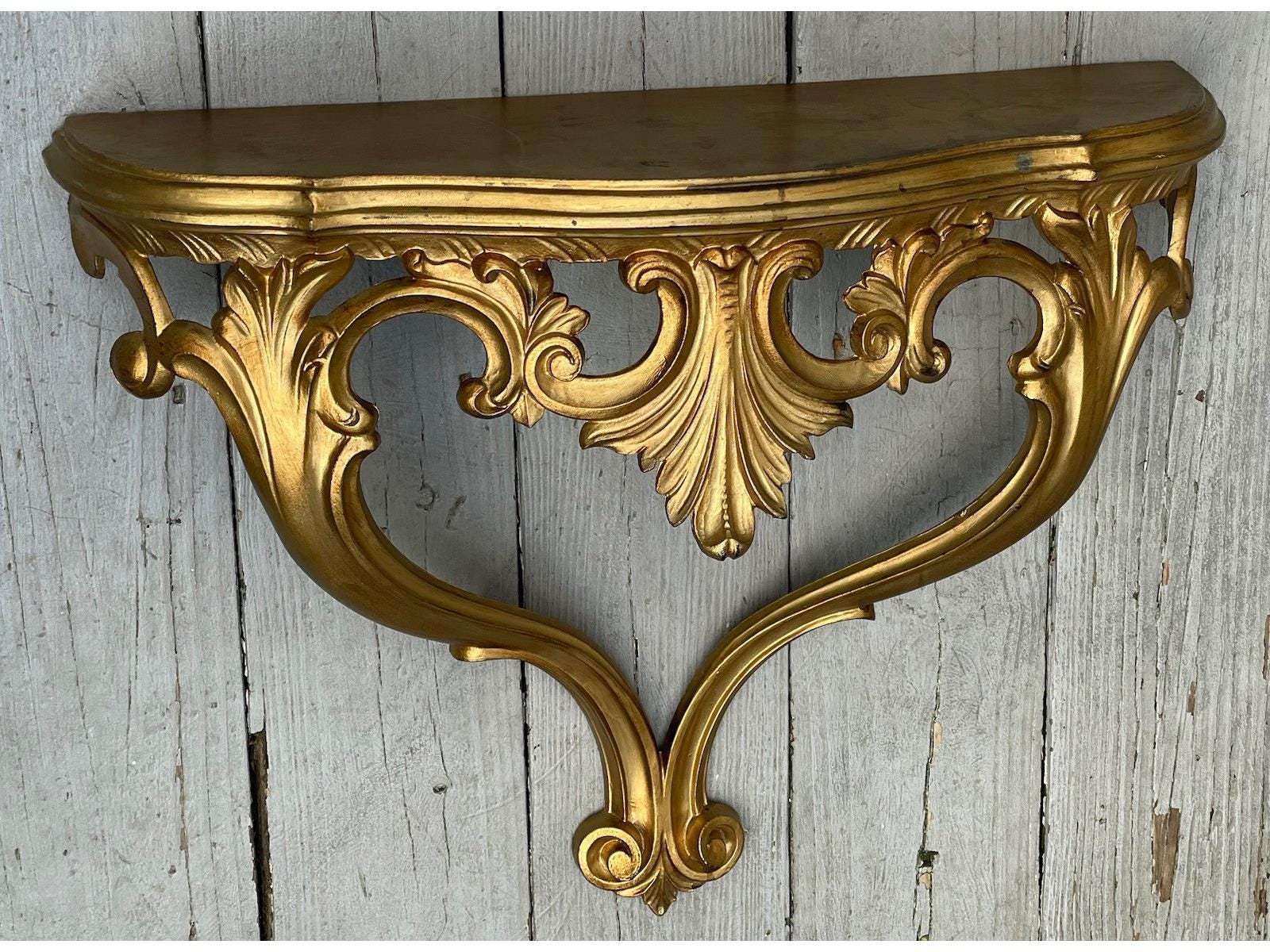 Vintage Cast Plastic Hollywood Regency Retro Style Wall Console ...