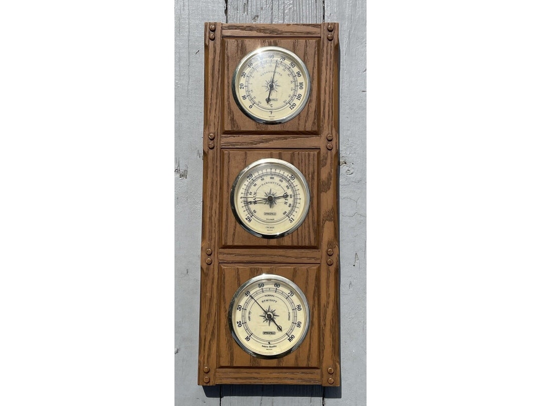 Vintage Retro Springfield USA Barometer Thermometer Hygrometer ...