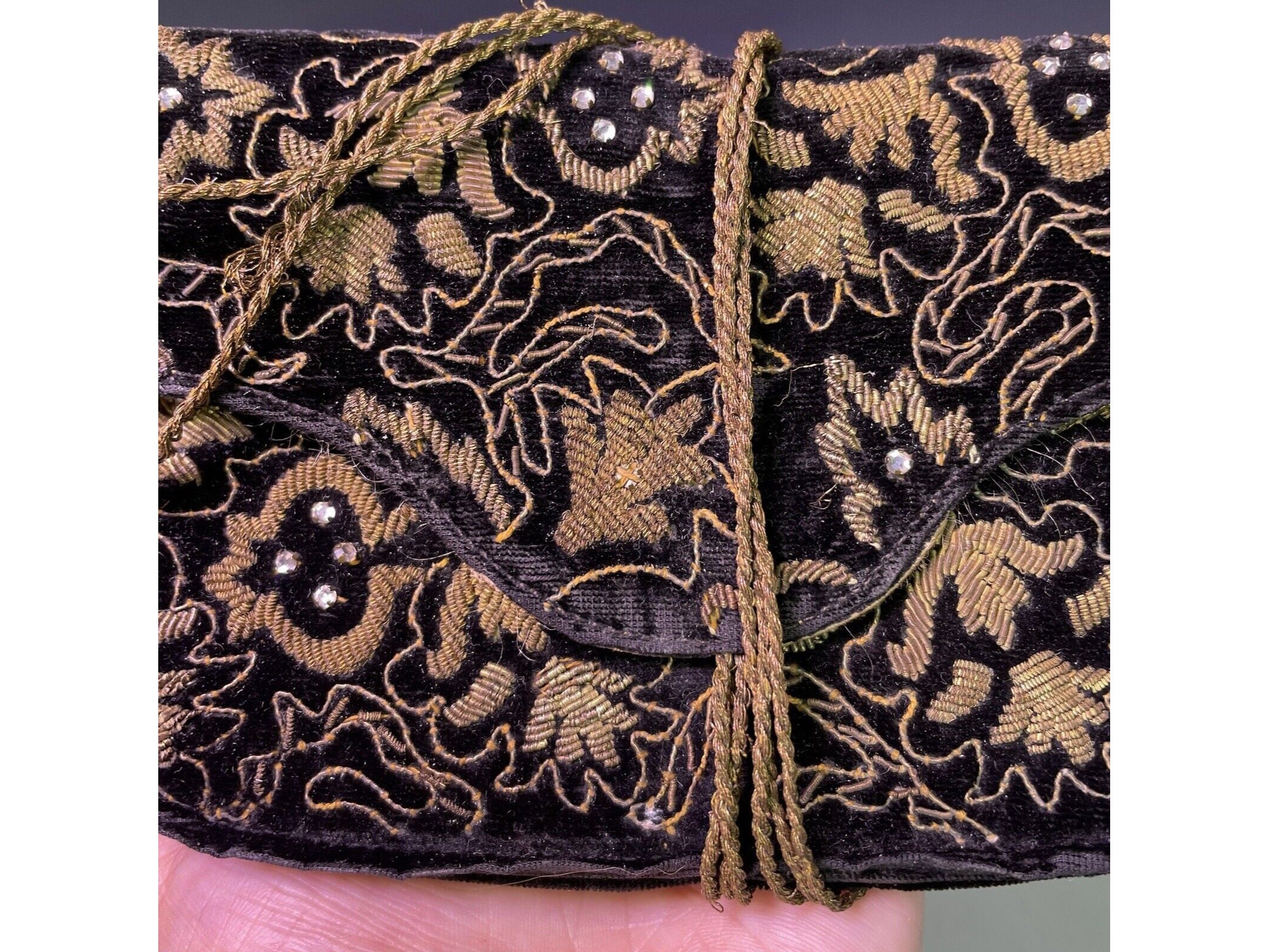 Antique Vintage Art Deco Austrian Metallic Embroidered - Etsy