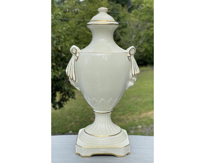 Vintage 20th C. England Empire Ware Glazed Ceramic Gilt Urn ...