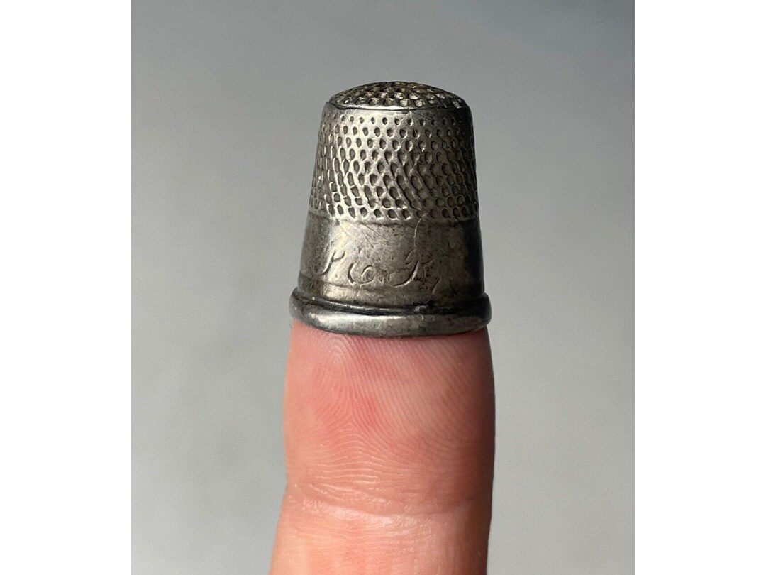 Antique 19th C Sterling Silver 925 Unmarked Victorian Thimble Sewing ...