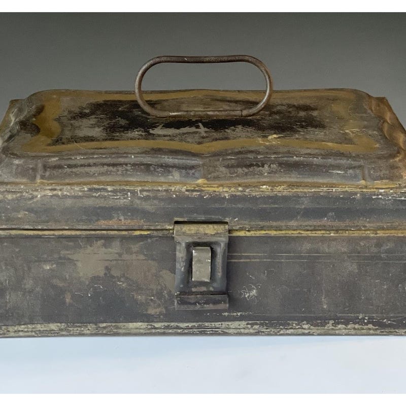 Antique Steel Cash Box - Etsy