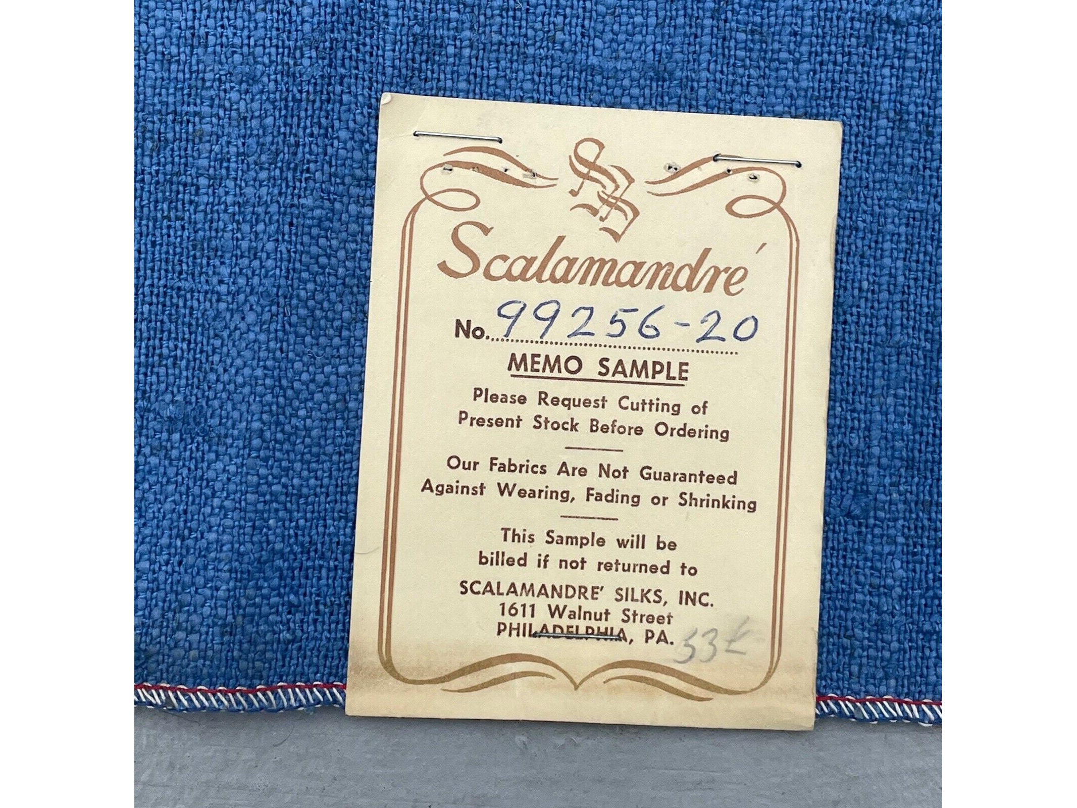 Mid-century Modern Linen True Blue 'contempo Lin' USA Scalamandre Silks ...