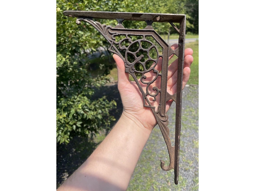 Antique Victorian Cast Iron Corner Bracket Architectural Salvage Garden ...