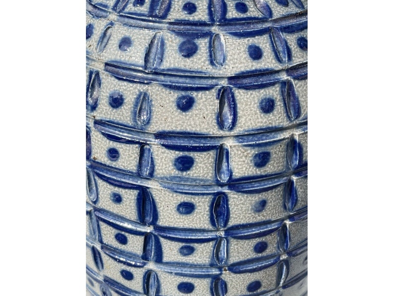 RARE Dave Eldreth Vintage Salt Glaze Grey Blue Stoneware Figural ...