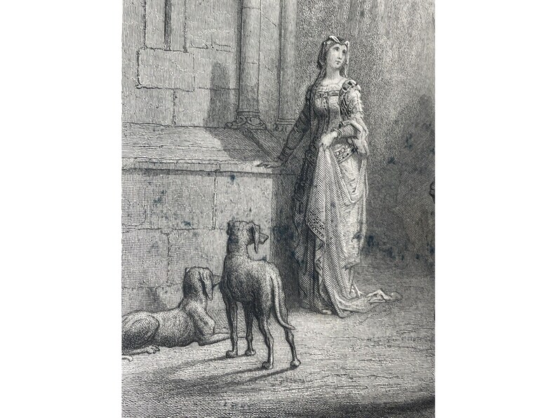 Antique Victorian Gustave Dore Charles H Jeens 'elaine' Alfred Tennyson ...