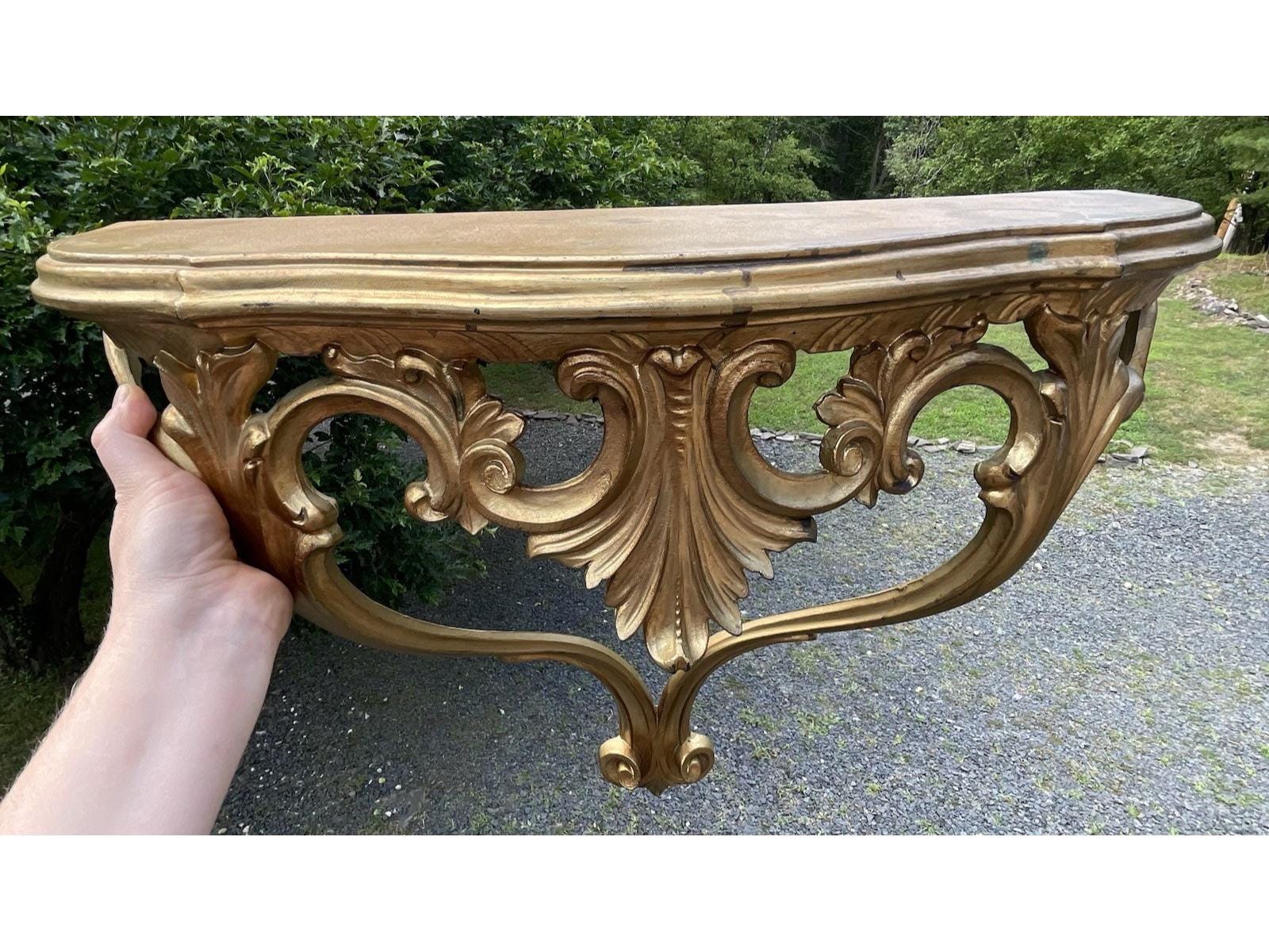 Vintage Cast Plastic Hollywood Regency Retro Style Wall Console ...