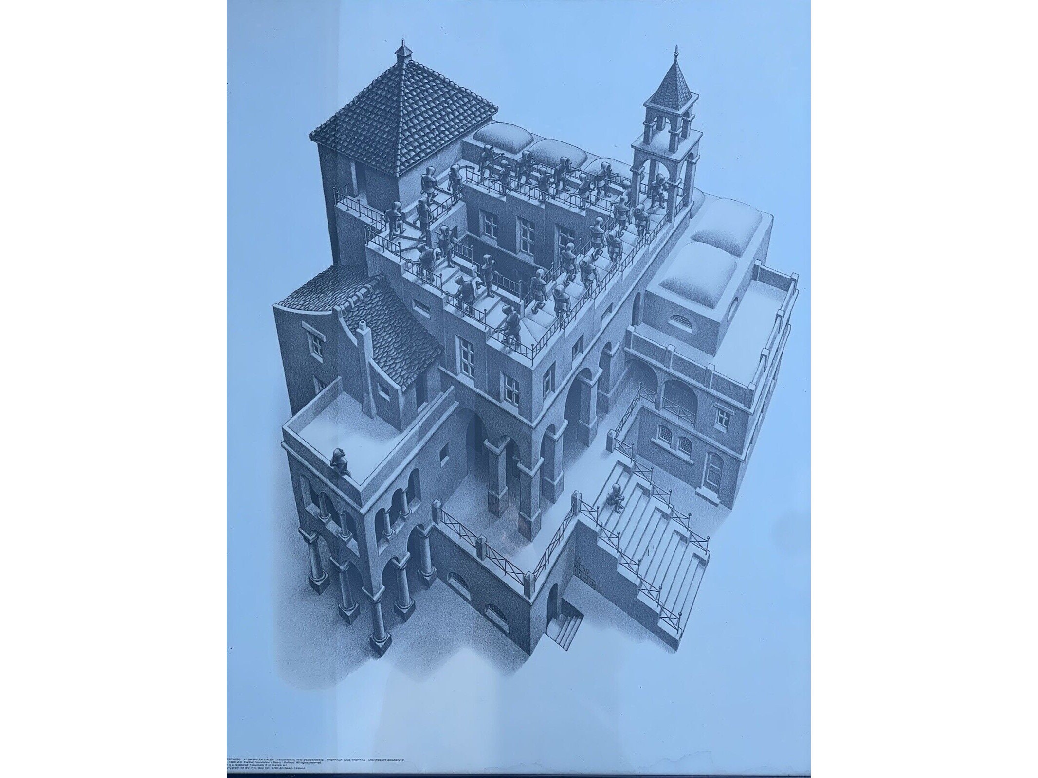 Rare Mid-century Mc Escher Impossible Penrose Paradox Ascending ...