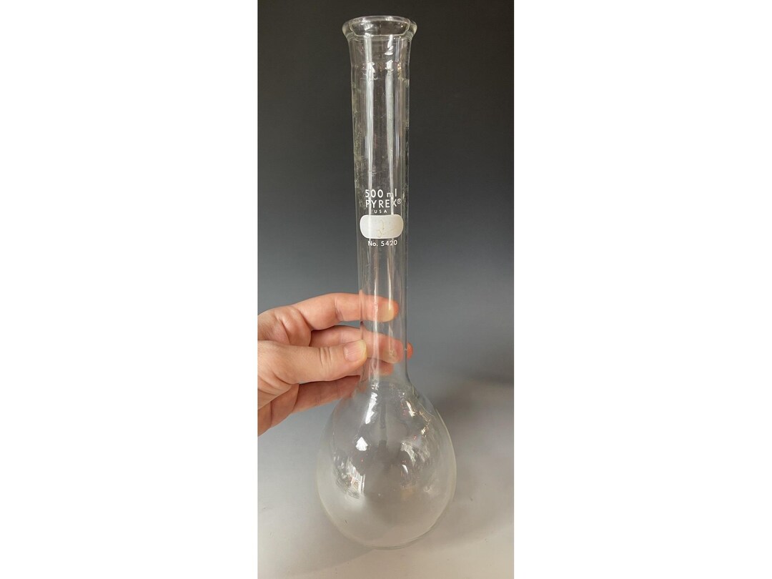 Pyrex Corning #5420 500ml Laboratory Long Neck Clear Glass Kjeldahl ...