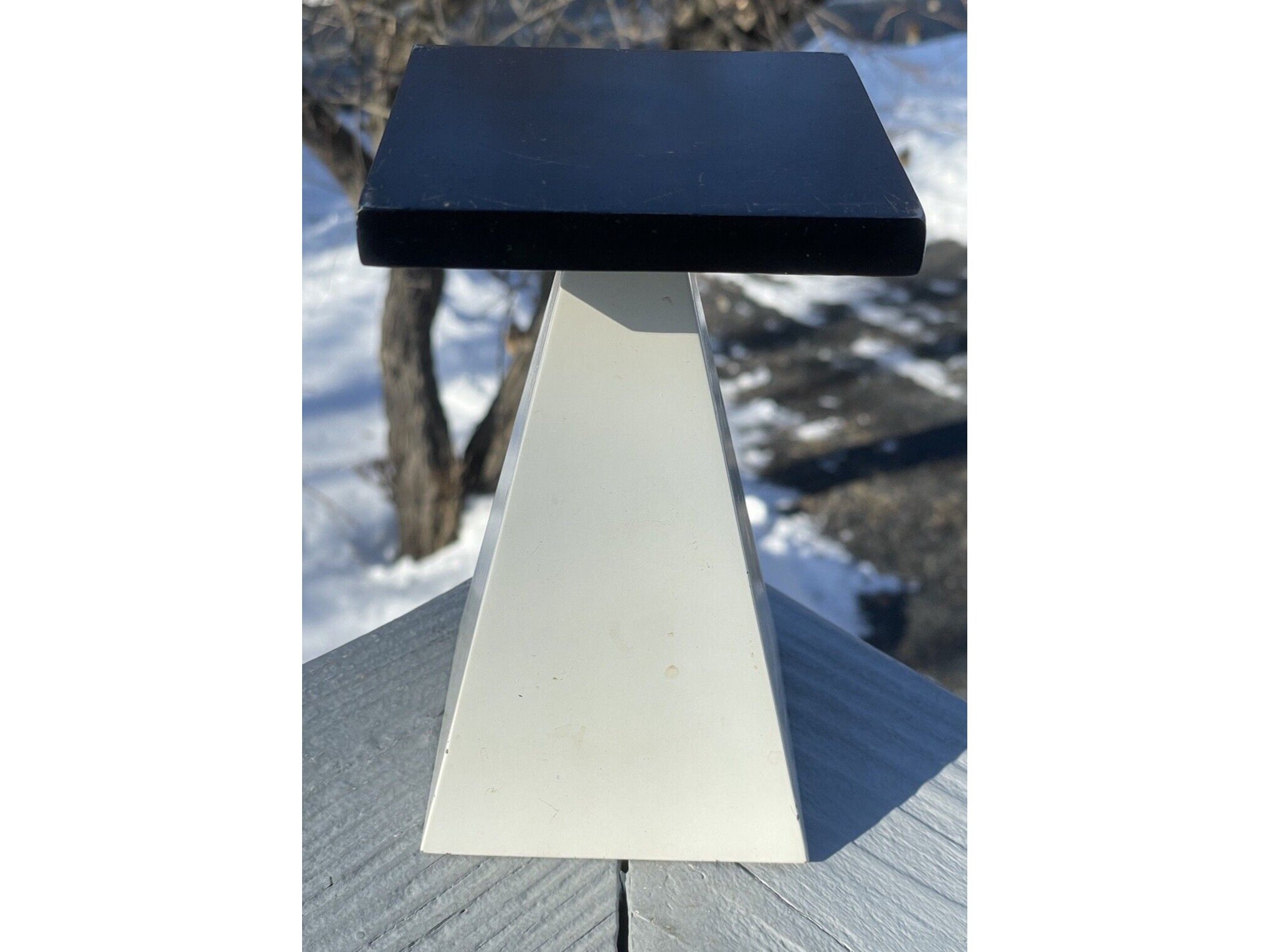 Antique Vintage Mid-century Modern Art Deco Black White Steel Stand ...