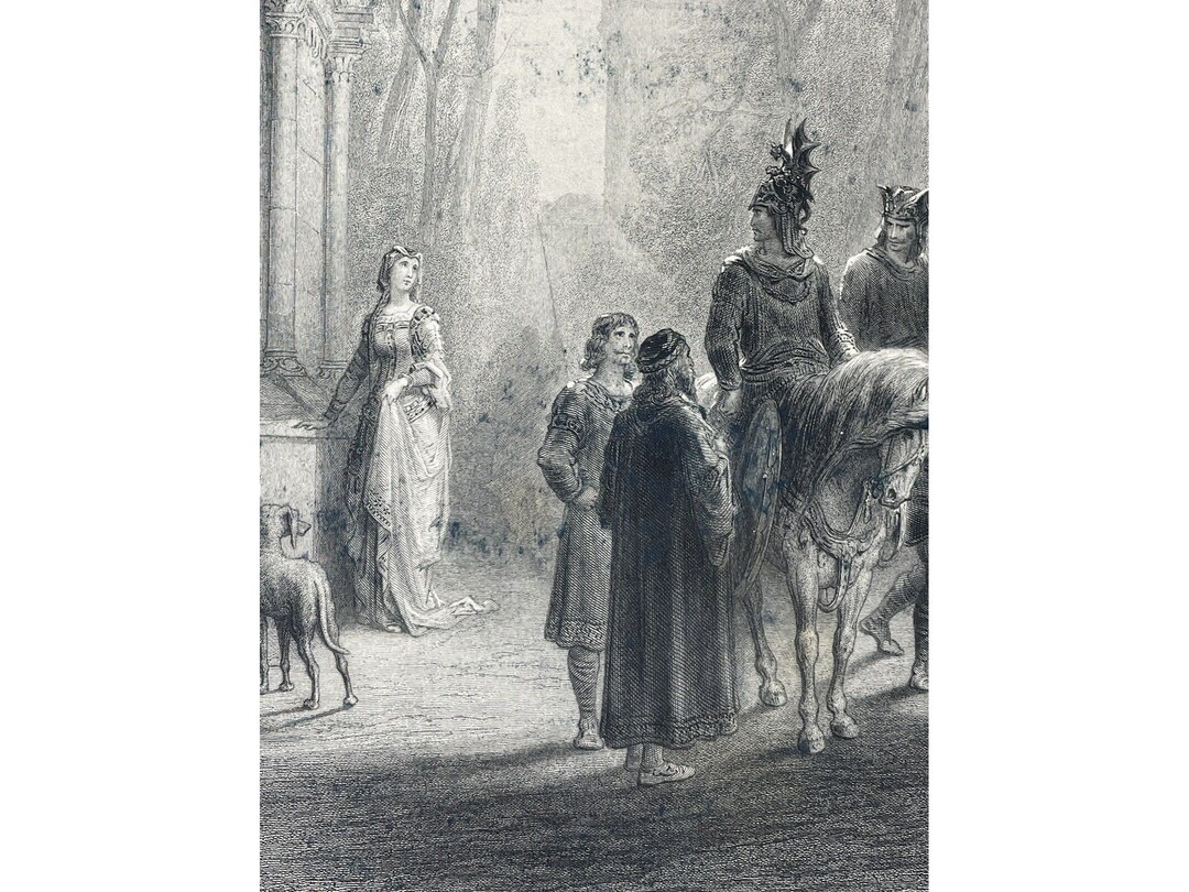 Antique Victorian Gustave Dore Charles H Jeens 'elaine' Alfred Tennyson ...