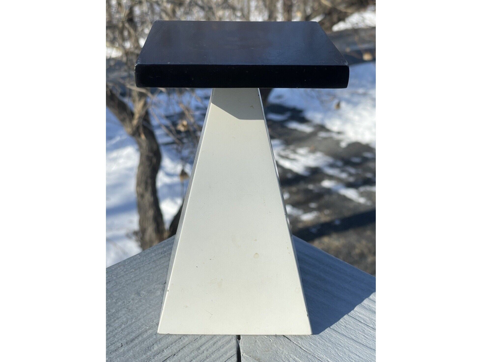 Antique Vintage Mid-century Modern Art Deco Black White Steel Stand ...