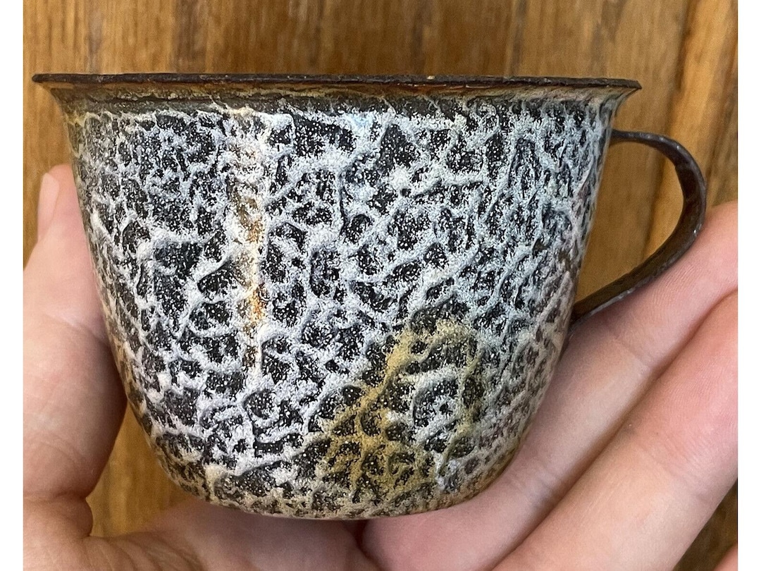 Antique Graniteware Teacup / Child's Coffee Cup Enamel Granite Ware - Etsy