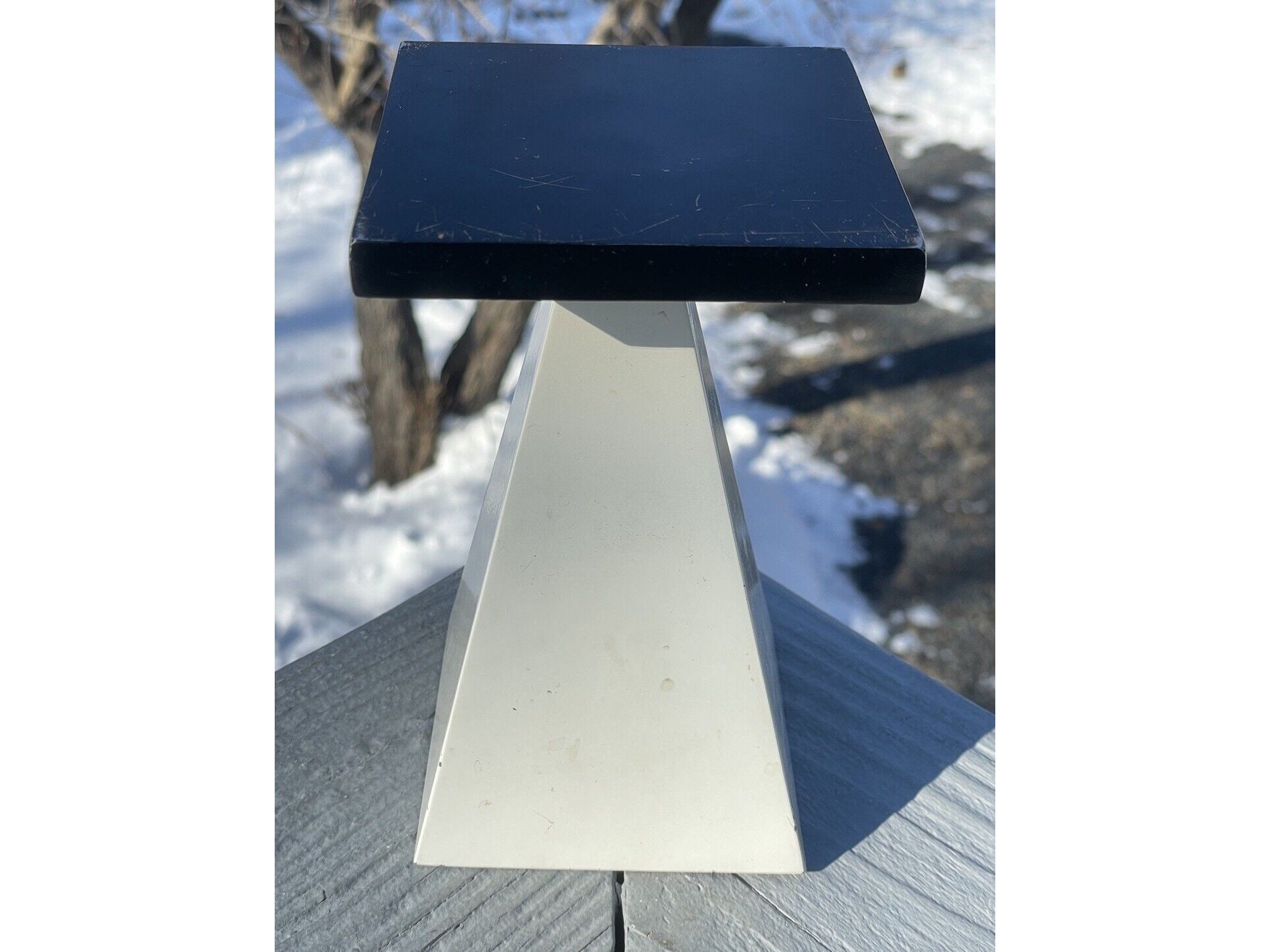 Antique Vintage Mid-century Modern Art Deco Black White Steel Stand ...