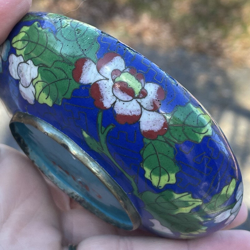 Antique Cloisonne Ashtray - Etsy