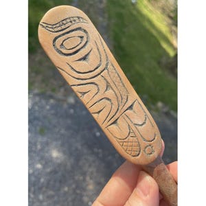 Antique Northwest Coast Native American Carved Wooden Soapberry Spoon ...