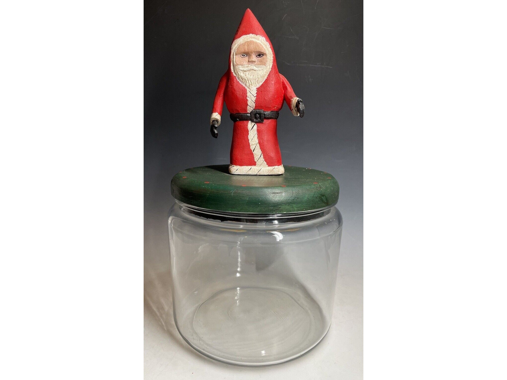 RARE Vintage June & Walter Gottshall Santa Claus Wooden Folk Art ...