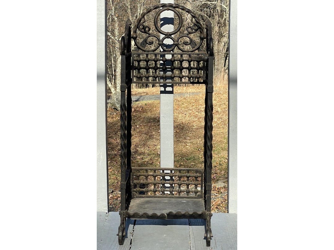 Antique Bradley & Hubbard Cast Iron Cane Umbrella Stand Victorian Decor ...
