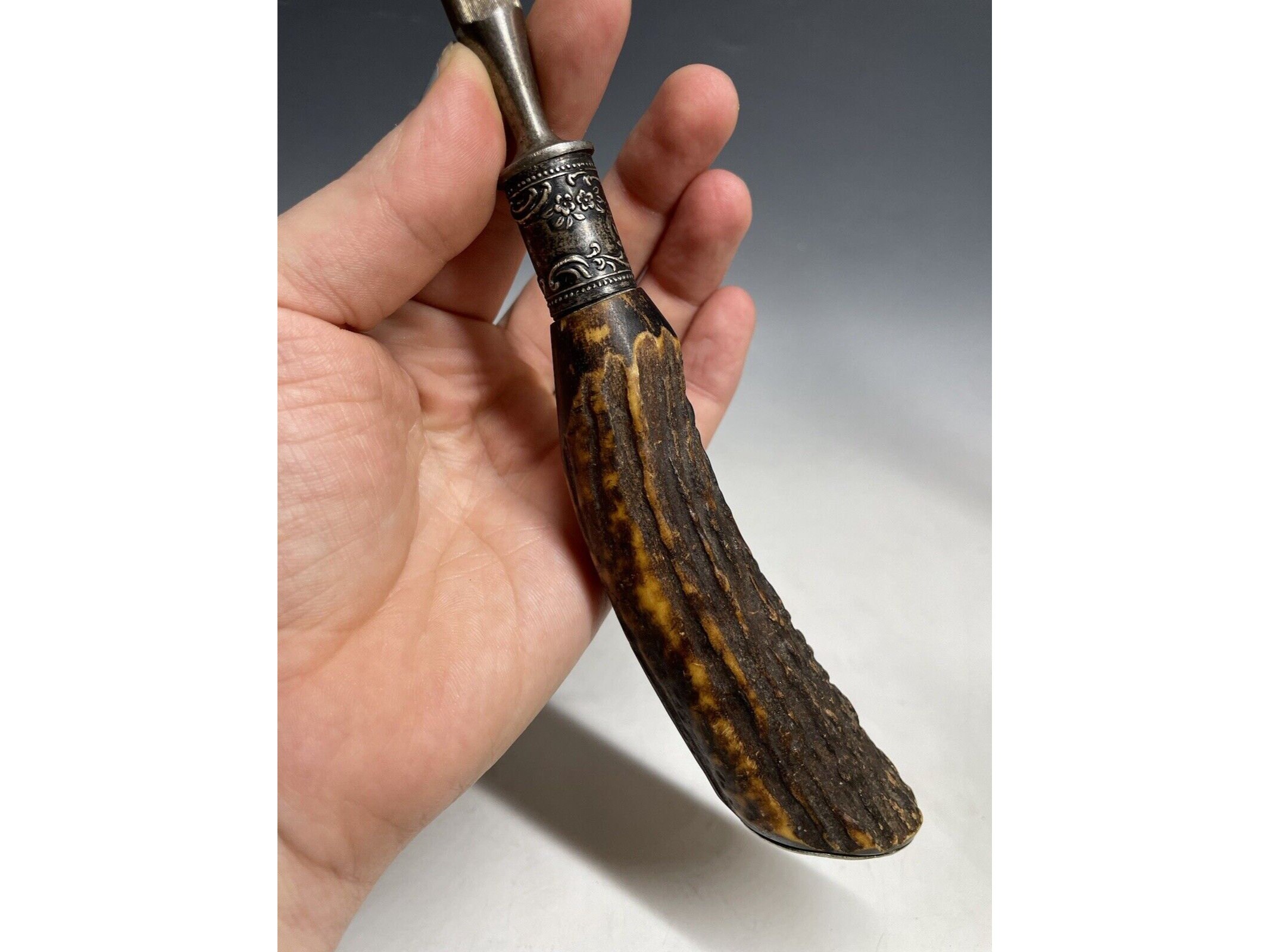 Antique Victorian Edwardian Antler Handled Knife Sharpener 19th C ...