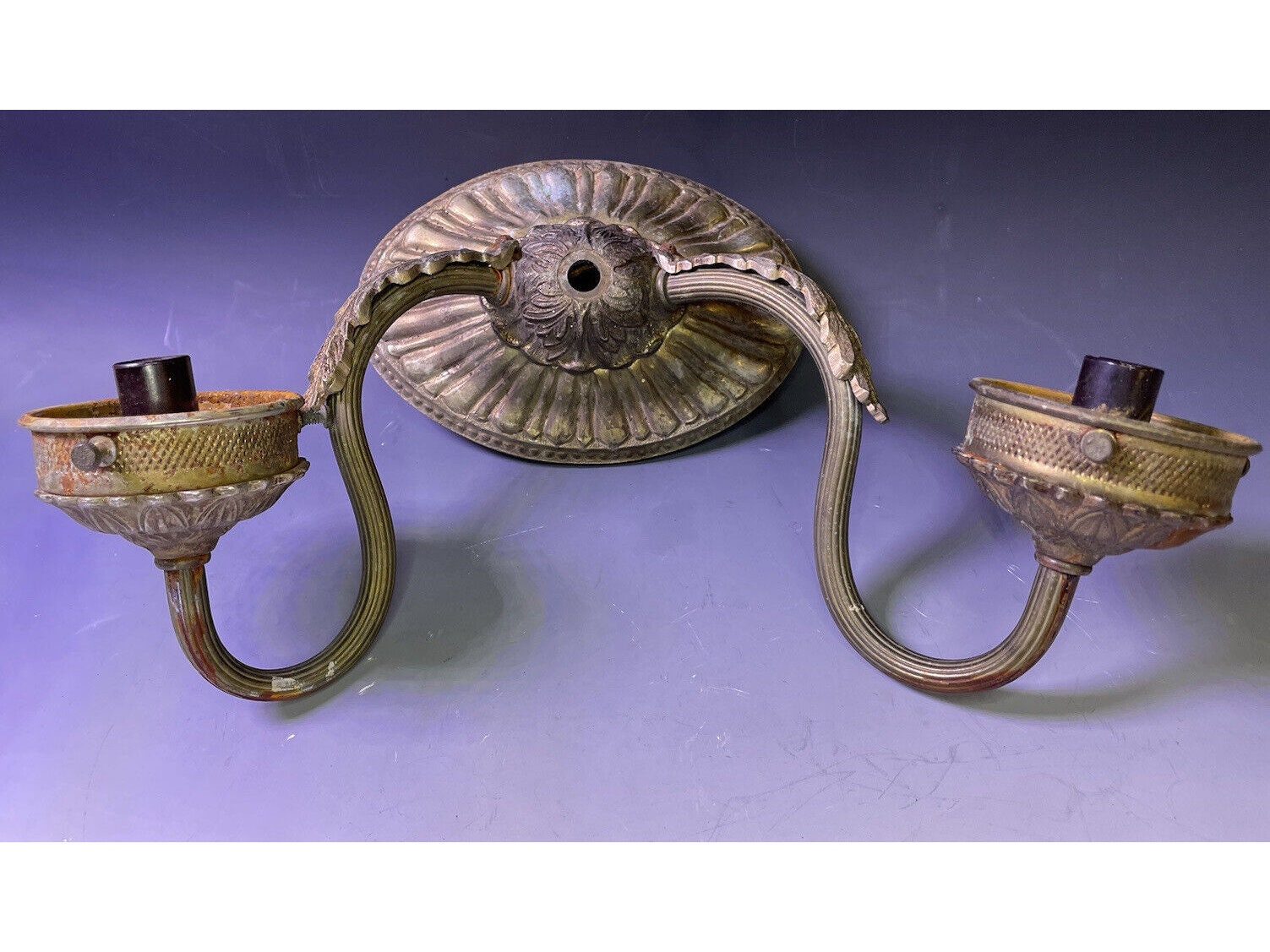 Antique Brass Art Nouveau Edwardian Wall Sconce Leaf Lamp - Etsy