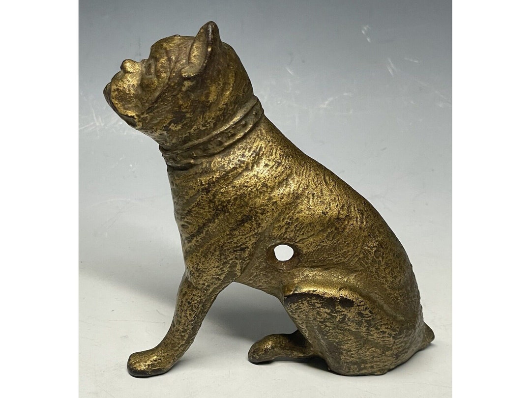 Vintage Cast Iron Bulldog Half Gold Colored Collectible Dog Bank Antique - Etsy