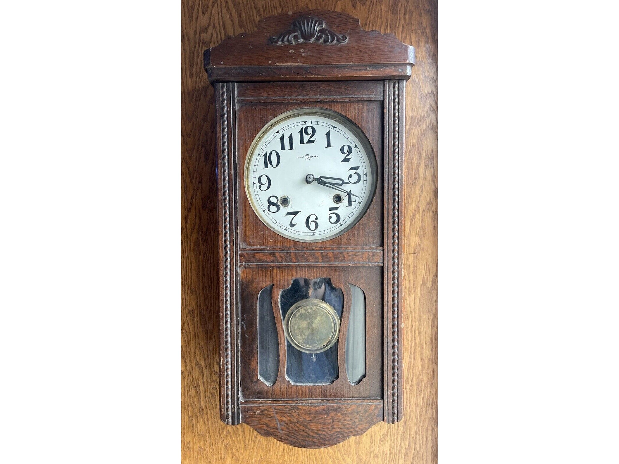Antique Seikosha C. 1900 Wooden Regulator Wall Clock Meiji Japan ...
