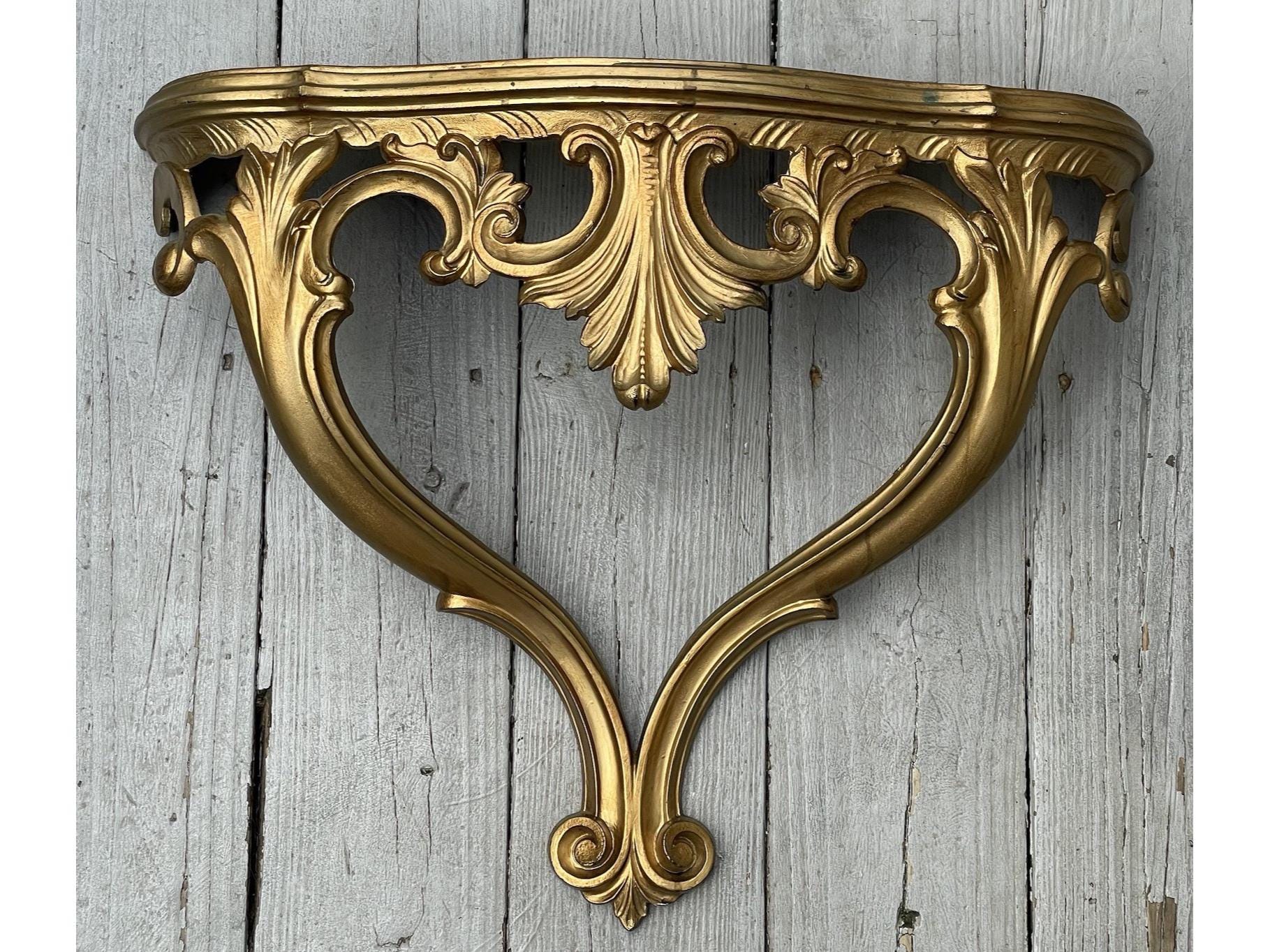 Vintage Cast Plastic Hollywood Regency Retro Style Wall Console ...