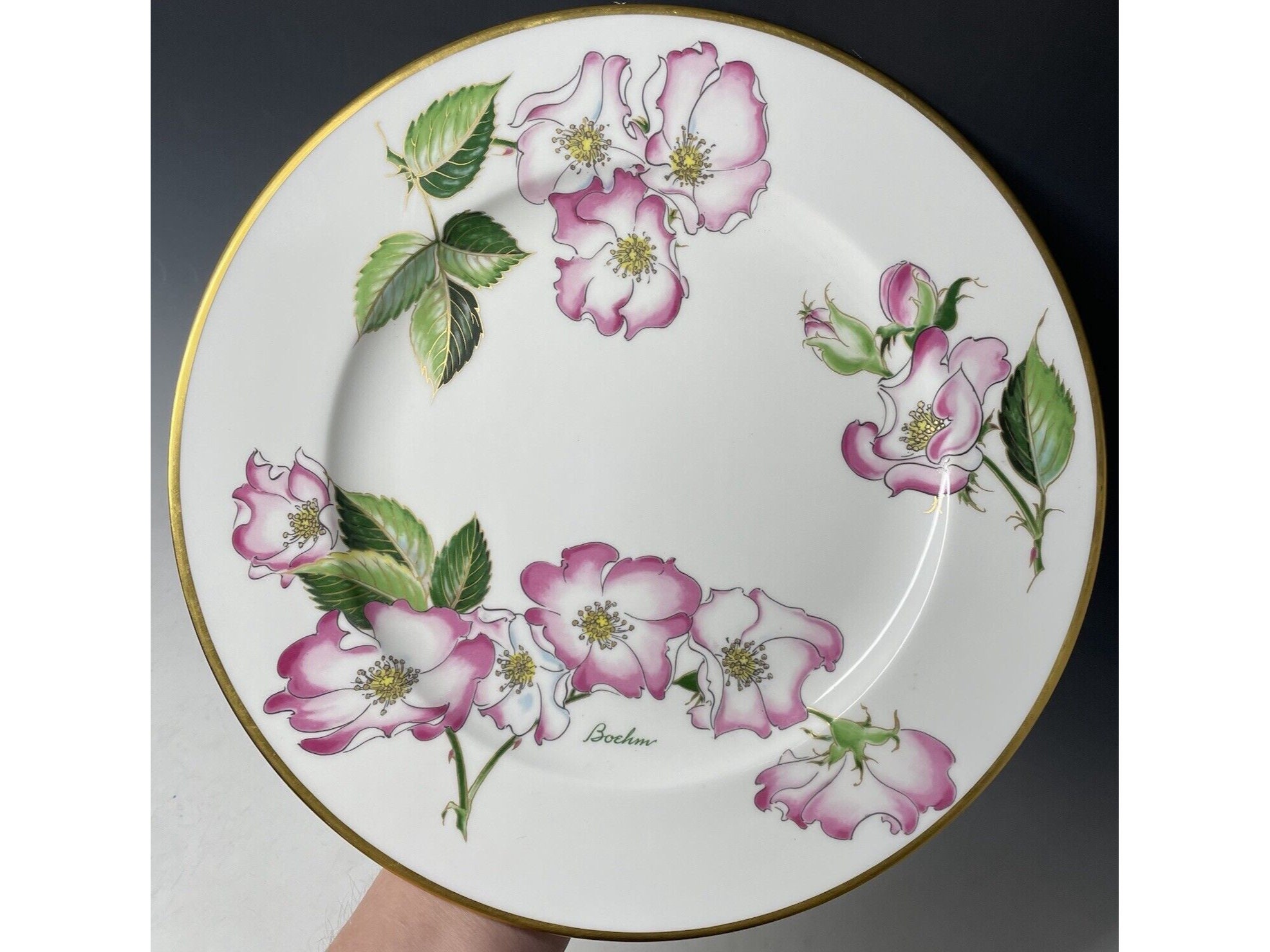 Vintage Boehm Porcelain Ballerina Rose 10 3/4" Plate Serving Platter ...