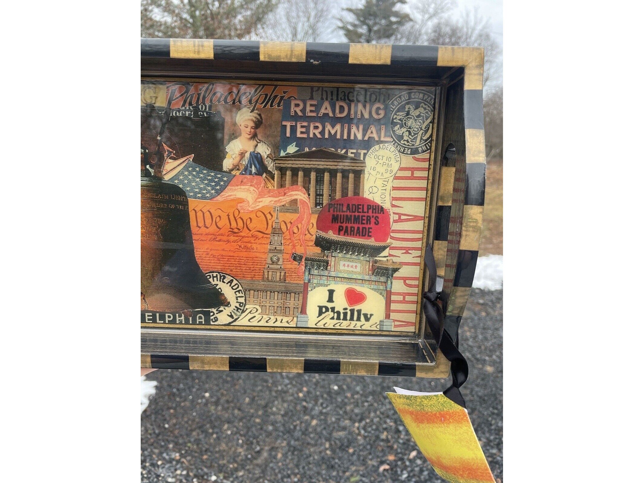 Vintage Annie Modica Philadelphia Handcrafted Tray Artist Design ...