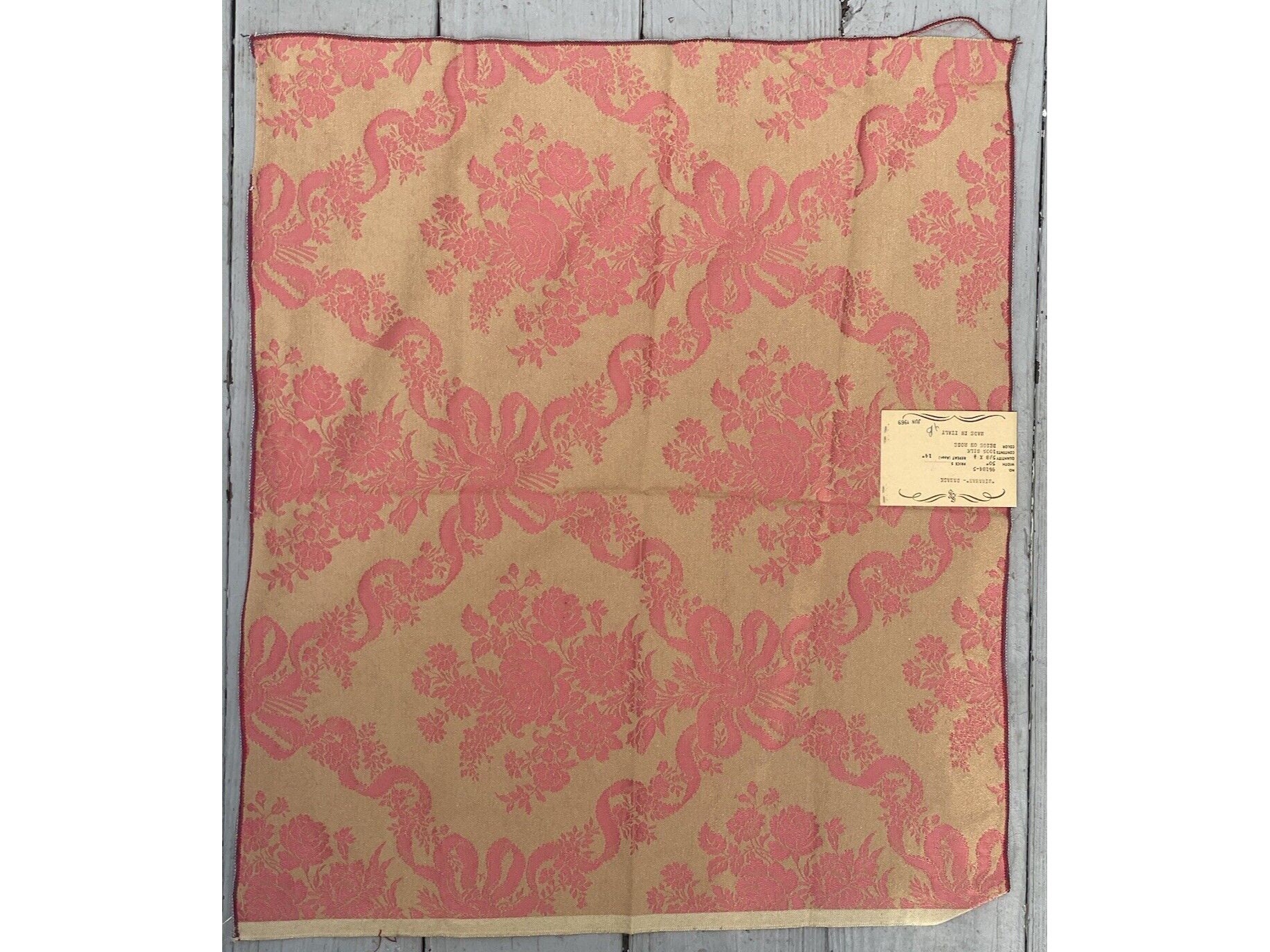 ROSE PINK Mid-century Modern Miramar Damask 100% Silk Scalamandre Silks ...