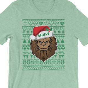 Funny Santa Bigfoot Ugly Christmas Sweater Shirt Sasquatch - Etsy