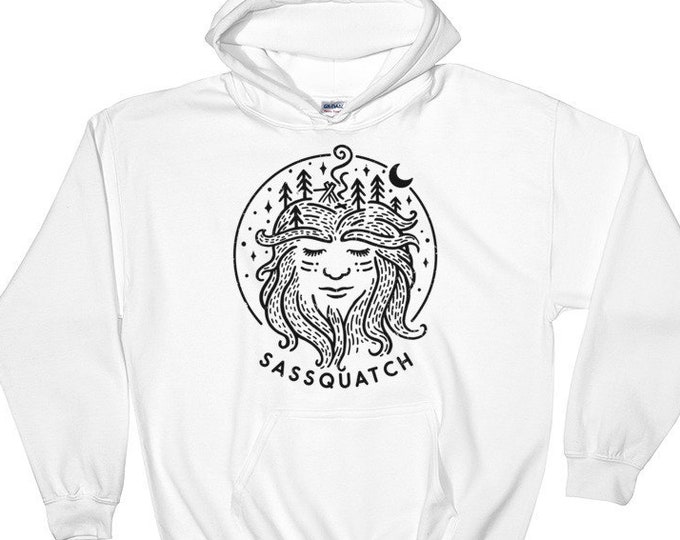 Sass-quatch, Bigfoot, Sasquatch, Hooded Sweatshirt - Etsy