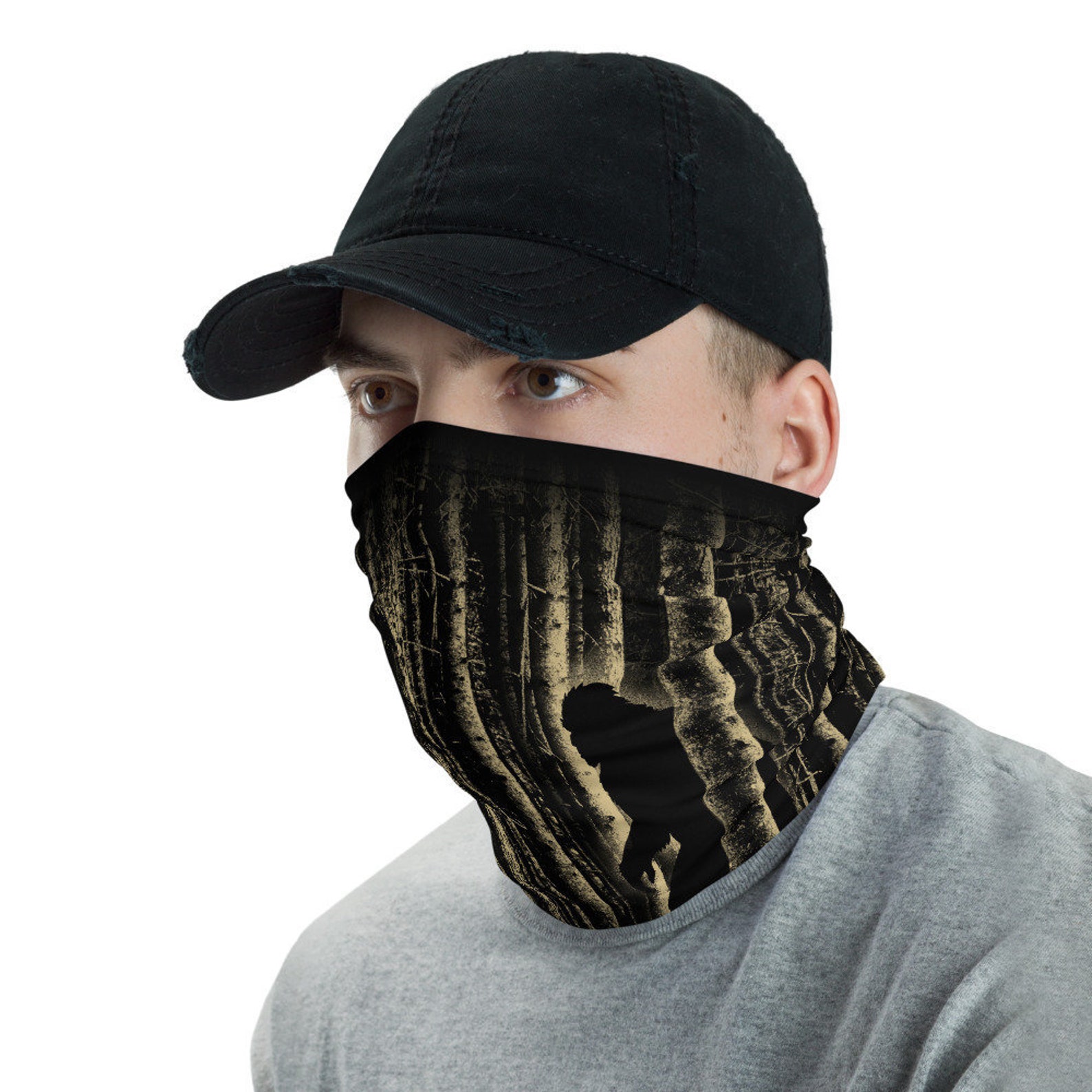 Bigfoot Neck Gaiter | Sasquatch Face Covering Scarf | Bandana Face ...
