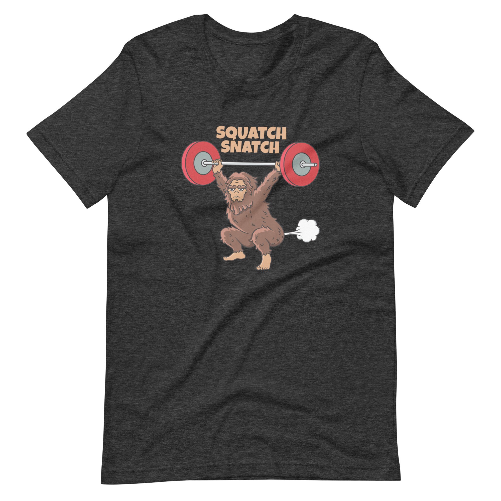 Sasquatch, Squatch Snatch, Bodybuilder Bigfoot Lifting Barbell Weight ...