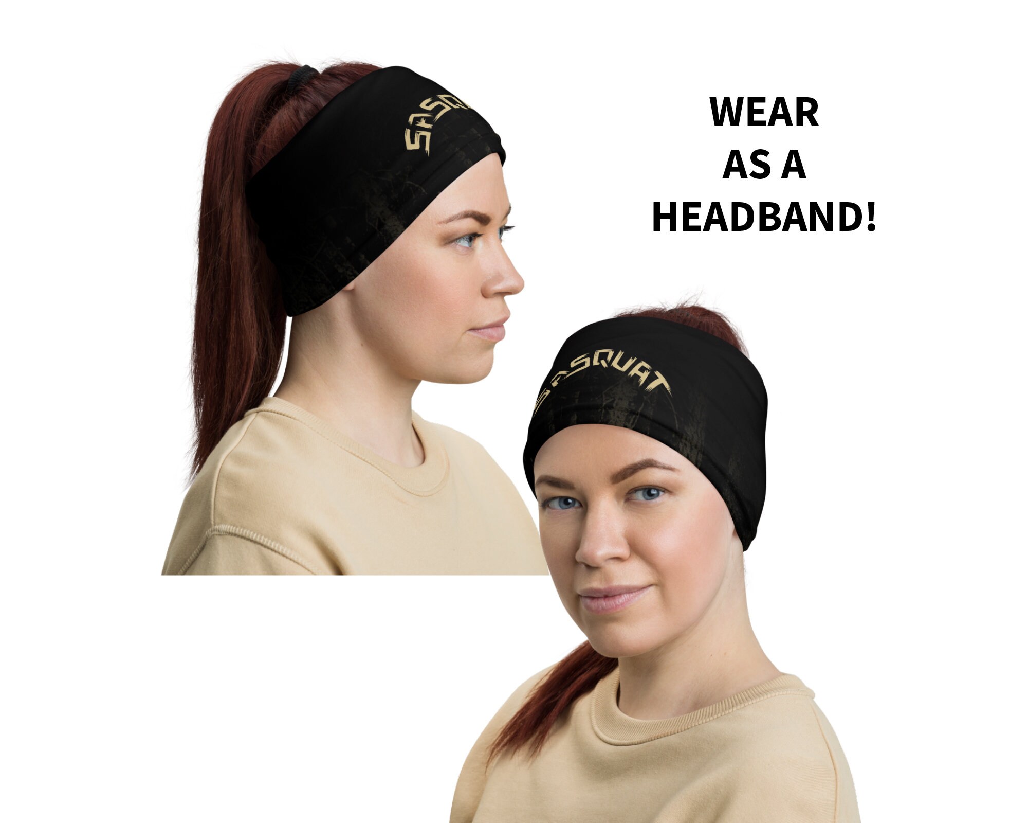Bigfoot Neck Gaiter | Sasquatch Face Covering Scarf | Bandana Face ...