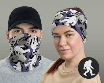 Bigfoot Neck Gaiter Sasquatch Face Covering Scarf Bandana | Etsy