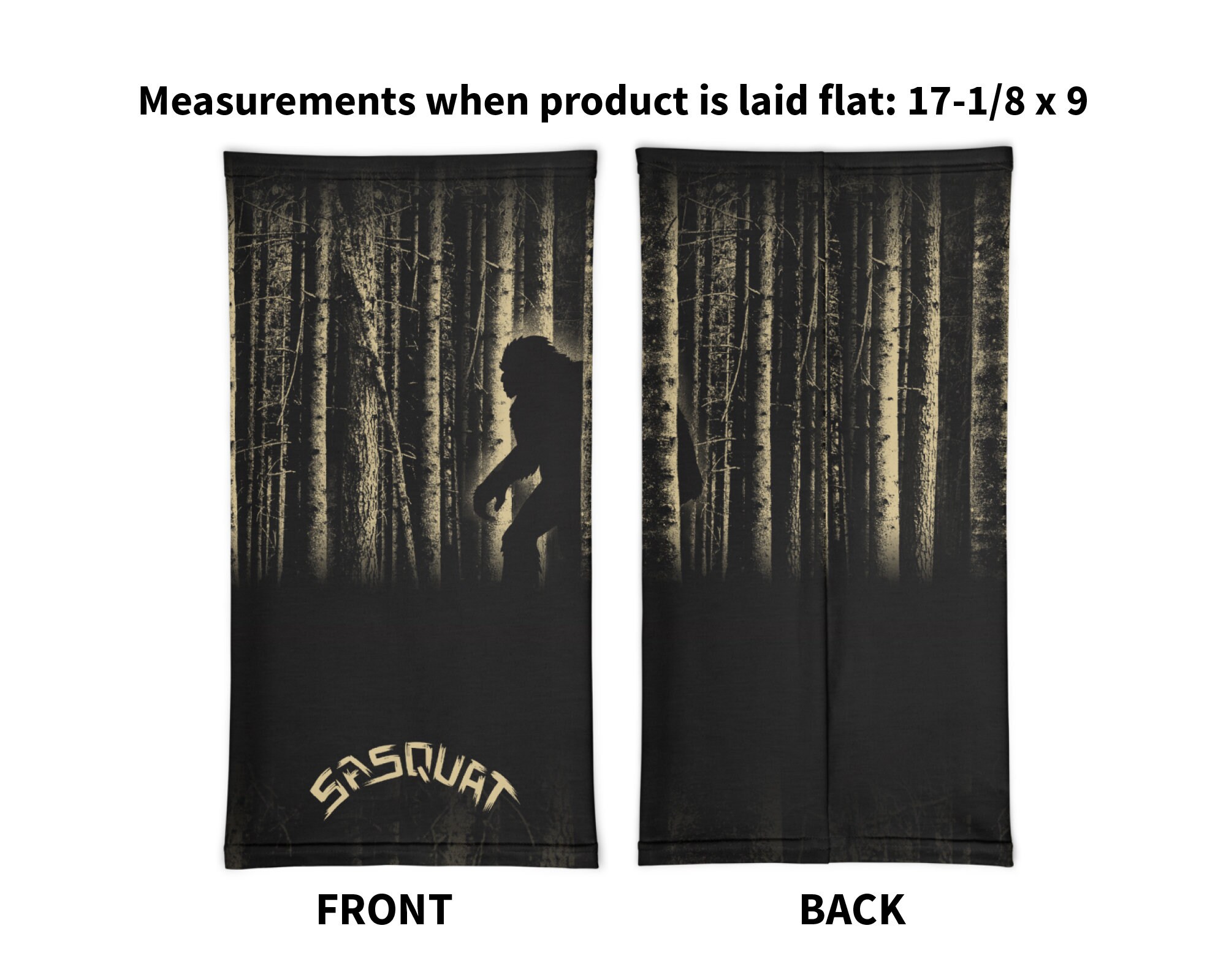 Bigfoot Neck Gaiter | Sasquatch Face Covering Scarf | Bandana Face ...