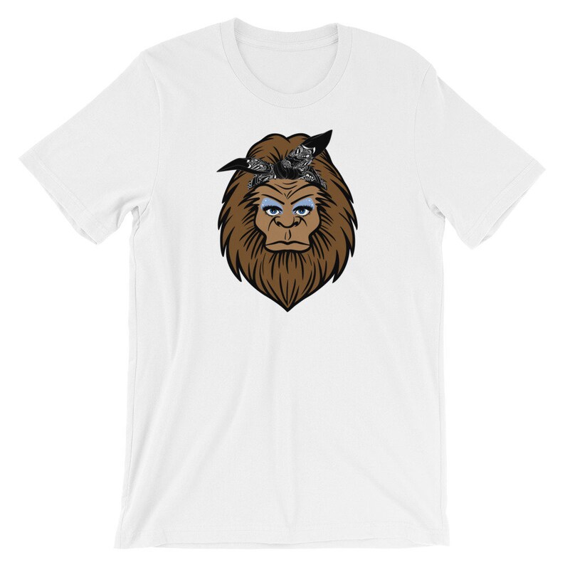Squatchy, Girl Sasquatch, Bigfoot Wearing Black Bandana, Bigfoot Lover ...